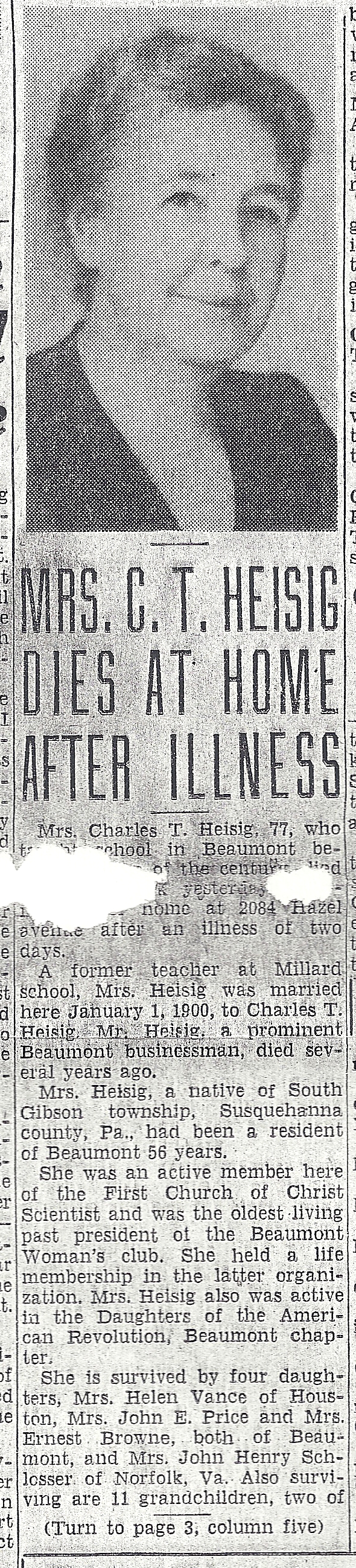 Vida Jane Young Heisig (1877-1954) aka “Dear” | Geneagenie